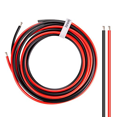 10 Gauge Wire - iGreely 10 FT Red and 10 FT Black 10 Gauge Tinned ...