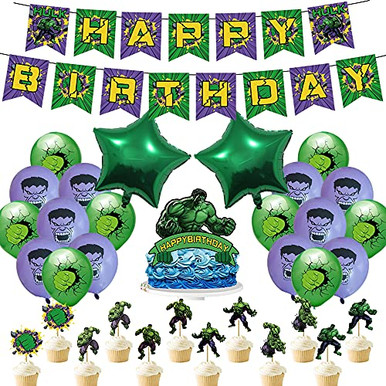 QICI Invincible Hulk Party Decoration Superhero Hulk Theme Party ...
