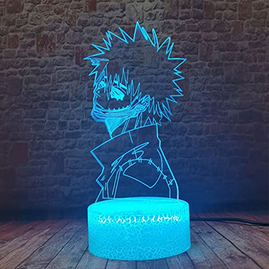 Dabi 3D Illusion My Hero Academia LED Anime Lamp Desk 16 Colors Change ...