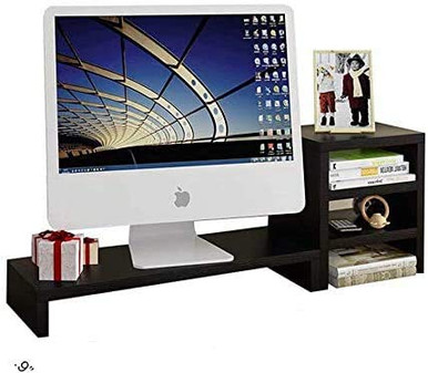 Fridtrip Home Office Mini Computer Desk Wood Desktop Riser Computer ...