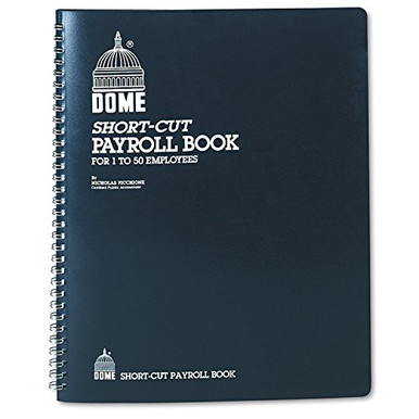 Dome Publishing Short-Cut Payroll Book - Wire Bound - 11.25" x 8.75 ...