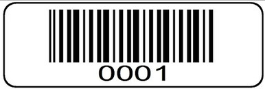 1000 Numbered Labels 0001 Through 1000 Roll of Pre Printed Serial ...