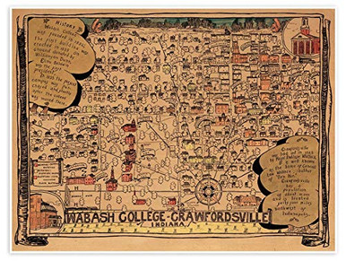 Antiguos Maps - Wabash College Campus Guide Map Circa 1876 - Measures ...