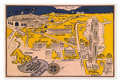 Antiguos Maps - University of Pittsburgh - Campus Map Circa 1935 ...