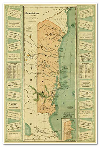 Antiguos Maps - Map of The Mosquito Shore Nicaragua by Colton and Co ...