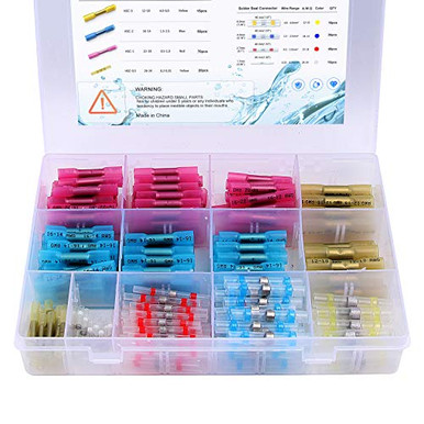 Flytuo 250PCS Solder Seal Wire Connector and Heat Shrink Butt ...