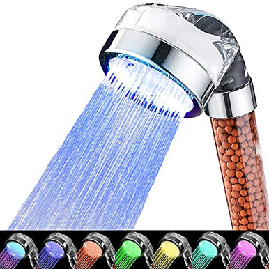 Led Shower Head 7 Colors Light Changing Automatically High Pressure ...
