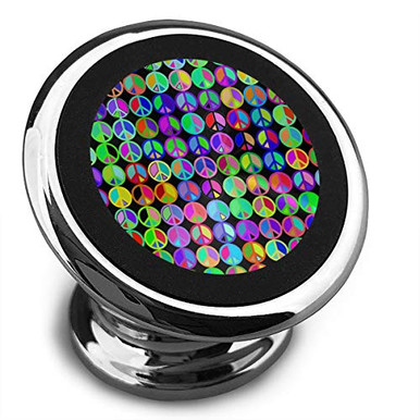 Magnetic Car Mount Prismatic Peace Sign 360 Rotation Car Phone Holder ...