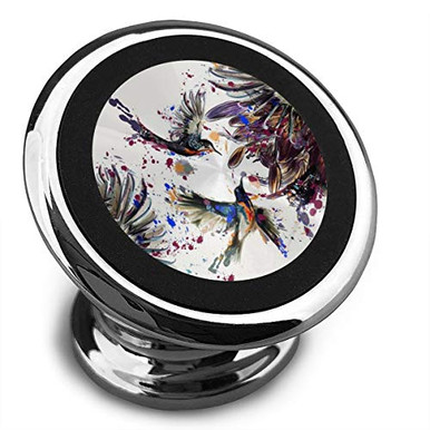 Magnetic Car Mount Lily Flowers Birds Art 360 Rotation Car Phone Holder ...