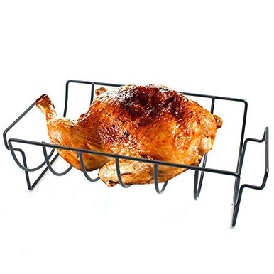LEFUYAN BBQ Holders Rack Grill Stand Steak Rib Roasting Non-Stick ...