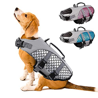 Dog Life Jacket Pet Safety Vest Coat Reflective Adjustable Puppy ...