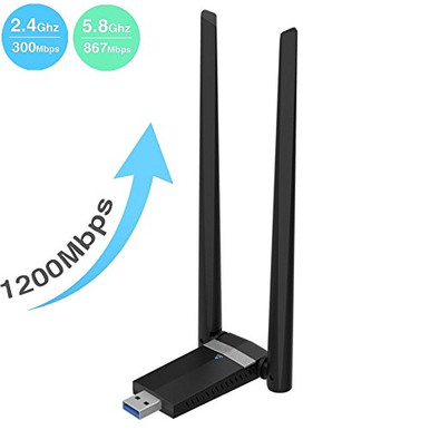 Kyerivs 1200Mbps Wireless USB Wifi Adapter. Long Range 5dBi High-gain ...
