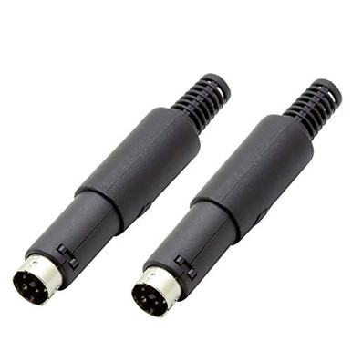 10pcs/lot 5 Pin Mini DIN Male Plug Cable Connector W/Plastic Handle ...