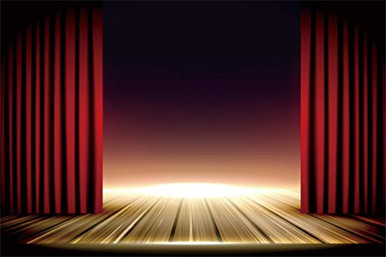 Yeele Art Performance Stage Backdrop 7x5ft Theater Stage with Red ...