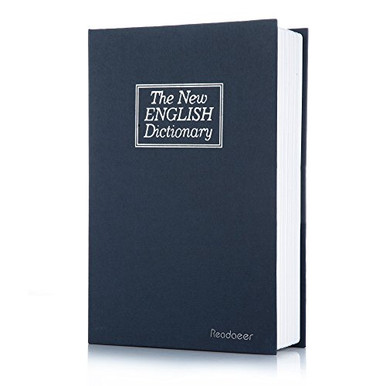 Book Dictionary Lock Box with Combination Lock Portable Diversion Safe ...