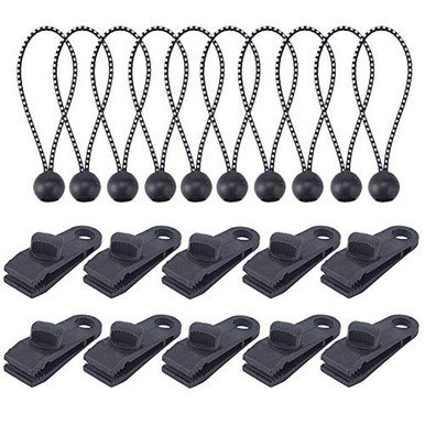 JSCARLIFE Tarp Clips Heavy Duty Lock Grip 20 Pack Tarp Clamps Heavy ...