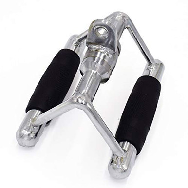 E2shop LAT Pull Down Bar Strength Training Deluxe Double D Handle ...