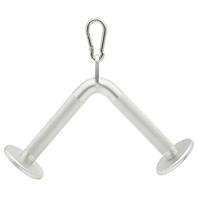 TQQQR V Shaped Bar Attachment Cable Handle LAT Pull Bar Biceps Triceps ...