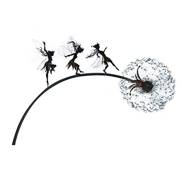 Faries and Dandelions Dance Together SculptureRobin Wight Wire Fairy ...