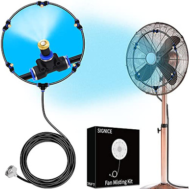 Signice Fan Misting Kit - Upgraded Adjustable 26FT Fan Misters for ...