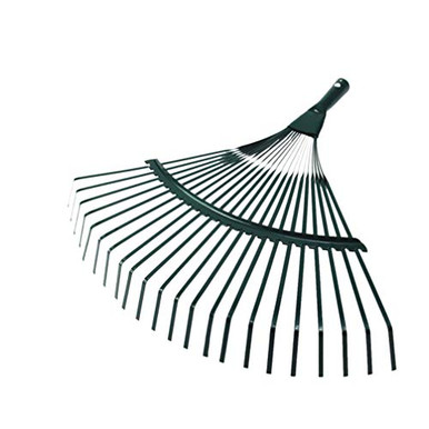 YARDWE Garden Rake 22 Teeth Gardening Lawn Rake Metal Wire Grass Rake ...