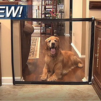 Magic Gate Portable Folding Dog Gate The Ingenious Mesh Magic Pet Gate ...