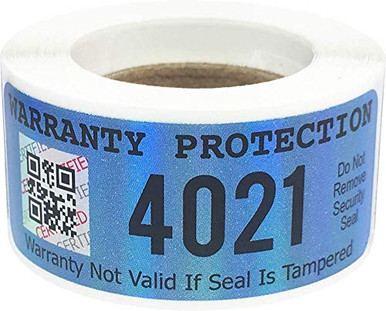 Metalized Warranty Protection Security Labels with Random Sequential ...