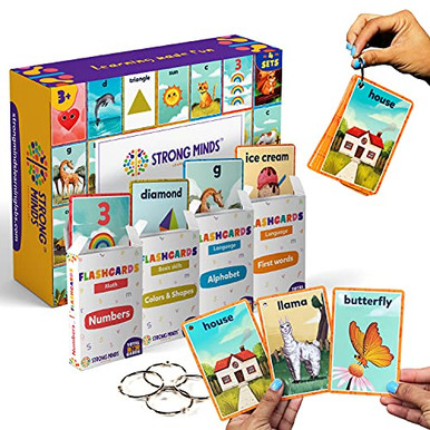 Preschool Flash Cards - 4 Sets Bundle - First Words, ABC Learning ...