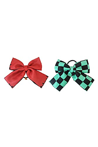 IOONCHI Anime Bowknot Hair Rope Kochou Nezuko Tanjirou Hair Accessories ...