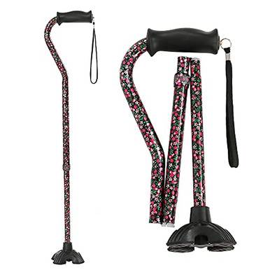 LIXIANG Folding Walking Cane Adjustable Offset Balance Stick ...