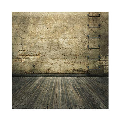 Haoyiyi 5x5ft Interior Wall Backdrop Vintage Black Decay Wood Floor ...