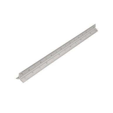 300mm Aluminium Scale Tri Rule - Safe Cutting and Scoring - Metric - 6 ...
