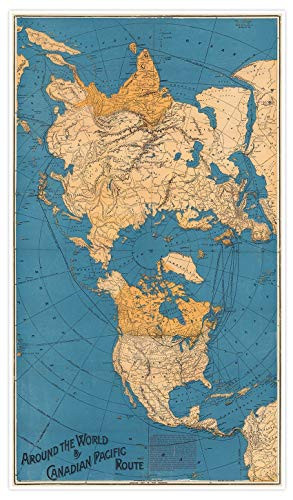 Antiguos Maps - Around the World Map of the Canadian Pacific Route by ...