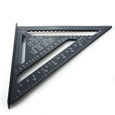 12 Inch Aluminum Alloy Triangle Ruler, YWKOW Triangle Shape Square ...