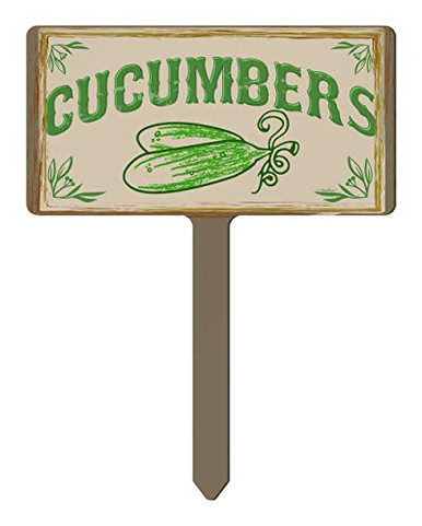 ThisWear Farming Vegetable Garden Sign Cucumbers 1-Pack Rectangle ...