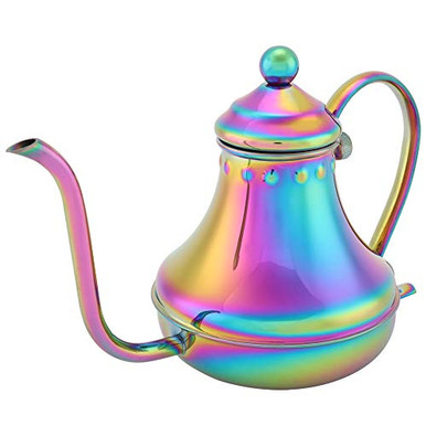 Stainless Tea Maker Hand Brewed Coffee Kettle Gooseneck Fine Mouth Pot ...