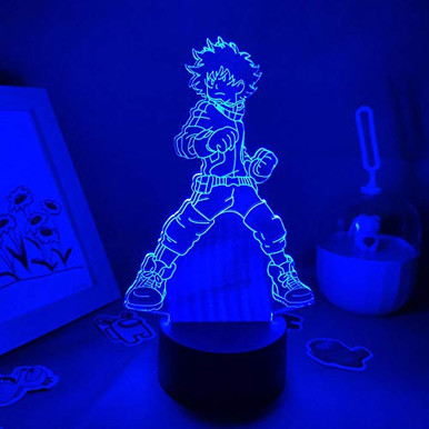 3D Night Light Anime My Hero Academia Led Figure Izuku Midoriya ...