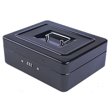 Middle Cash Iron Safe Box with Combination Lock and Compartment Tray ...