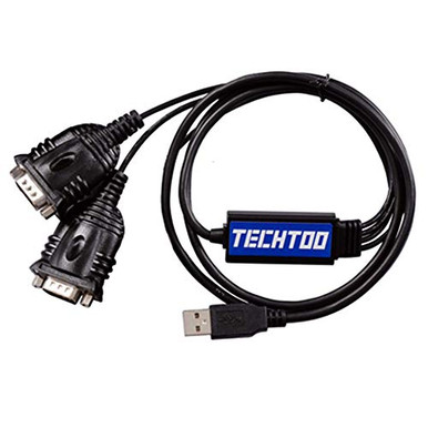 TECHTOO 2 Port Professional FTDI CHIP USB to RS232 Serial Cable DB9 ...