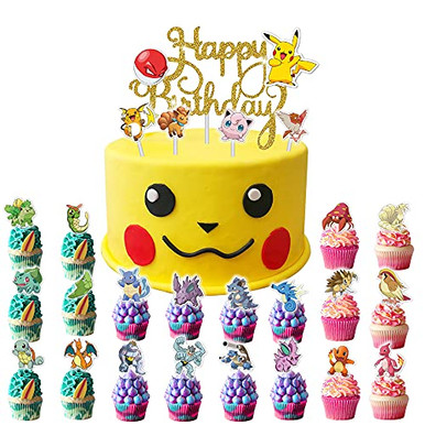 Pikachu Cake Toppers Pikachu Cake Decorations DIY for Poket Monster ...