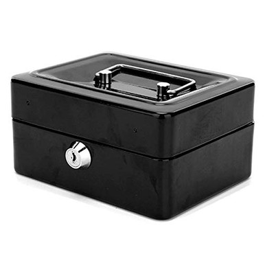 Mini Security Cash Box, Metal Locking Safe Box with Keys, Portable ...