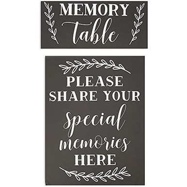Faithful Finds Memory Table Signs for Funeral, Place Share Your Special ...