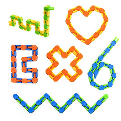 travetalls 6 Pack 24 Links Wacky Tracks Snap and Click Fidget Toys ...
