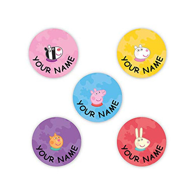 Peppa Pig Theme 60 Personalized Waterproof Labels for Clothing Dots ...