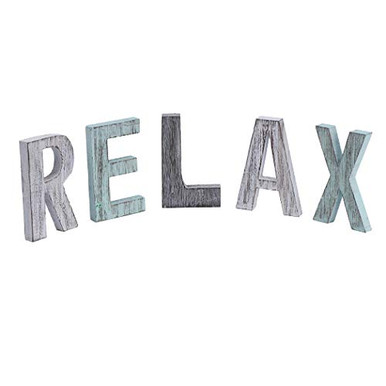 WITHFAB Rustic Wood Relax Signs for Home Decorations Wooden Relax ...