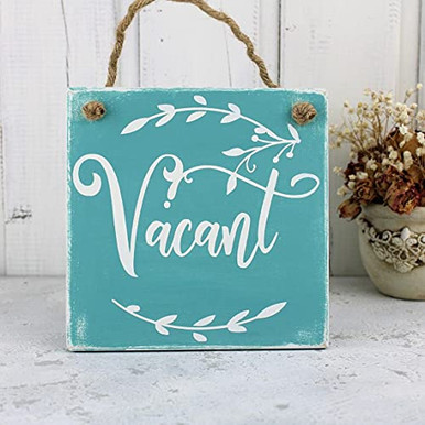 Occupied Vacant Sign, Bathroom Door Hanger Plaque, Little Busy or Free ...