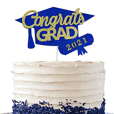 Congrats Grad Cake Topper, 2021 Graduation Cake Topper, Food/Appetizer ...