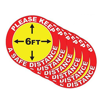 Please Keep Safe 6 Foot Distance Social Distancing Indoor Floor Decal ...