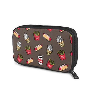 Electronics Organizer Cartoon Cute Fries,Burger,Hot Dog,Ice Cream,Brown ...
