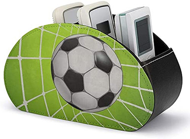 PU Leather Remote Control Holder,Football Soccer in Net Remote Caddy ...